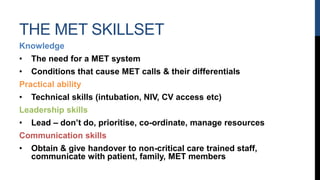ANZICS S&Q 2014 - RRT: Alex Psirides on Managing the MET call | PPTX