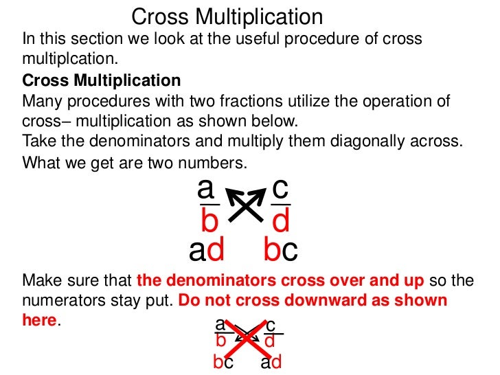 123a 1 f7 On Cross Multiplication 123a 1 f7 On Cross Multiplication