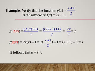 7_One.to.one.and.Inverse Functions-Gen-Math.pptx | Science