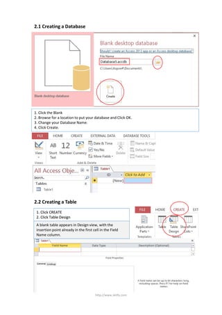 2.1 Creating a Database | PDF