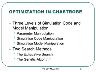 Optimization in ChaStrobe Software with Genetic Algorithm | PPT