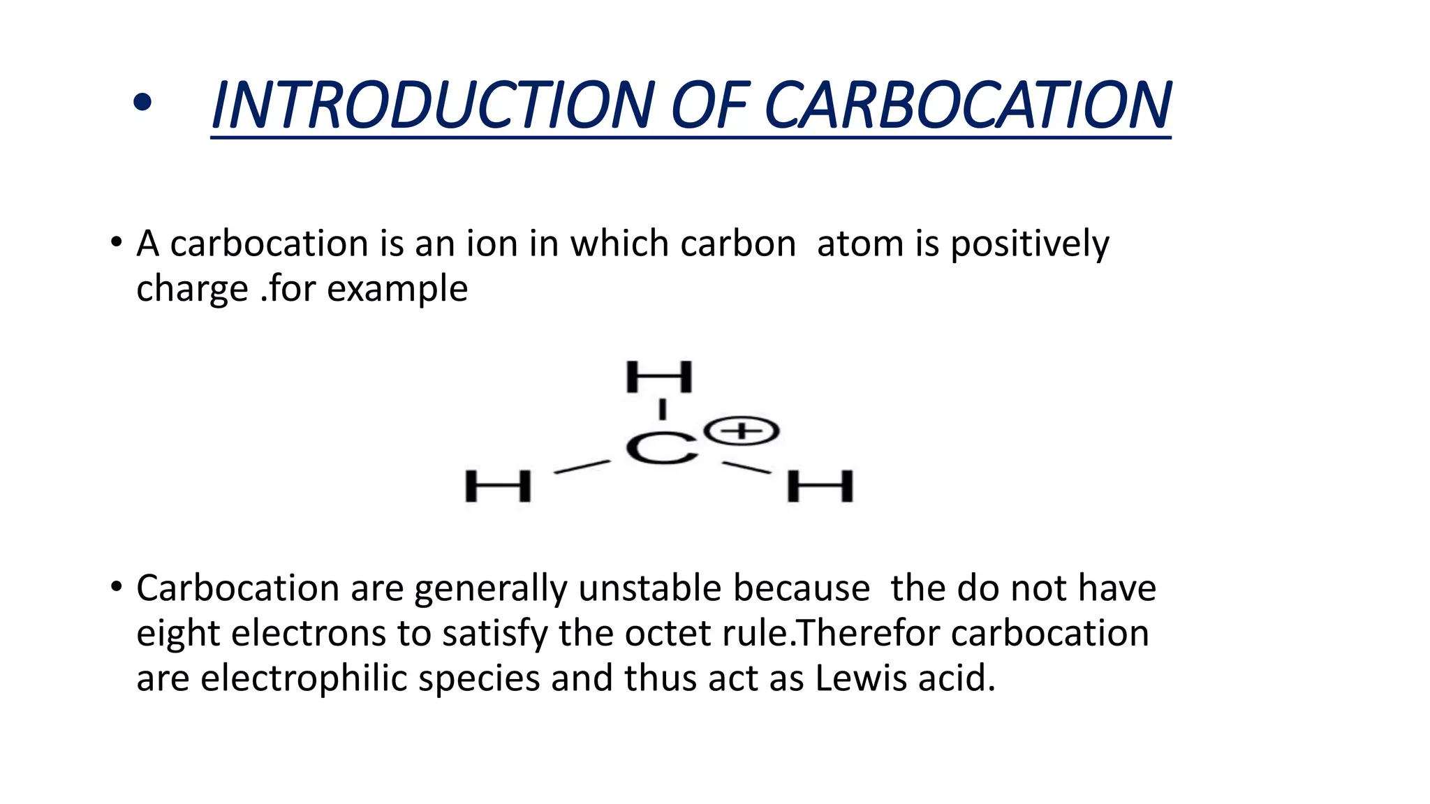 Reaction Intermediate-Carbocation | PPTX