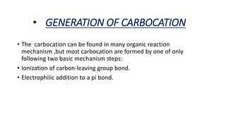 Reaction Intermediate-Carbocation | PPTX
