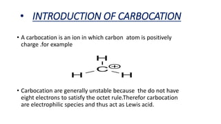 Reaction Intermediate-Carbocation | PPTX
