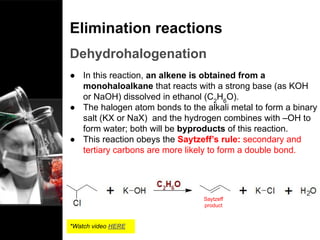 Simplified Reactions of Organic Compounds | PPT