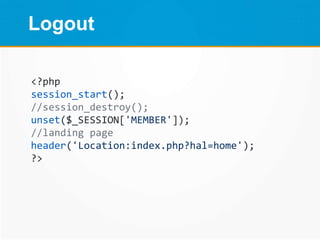 laravel outentikasi user | PPTX