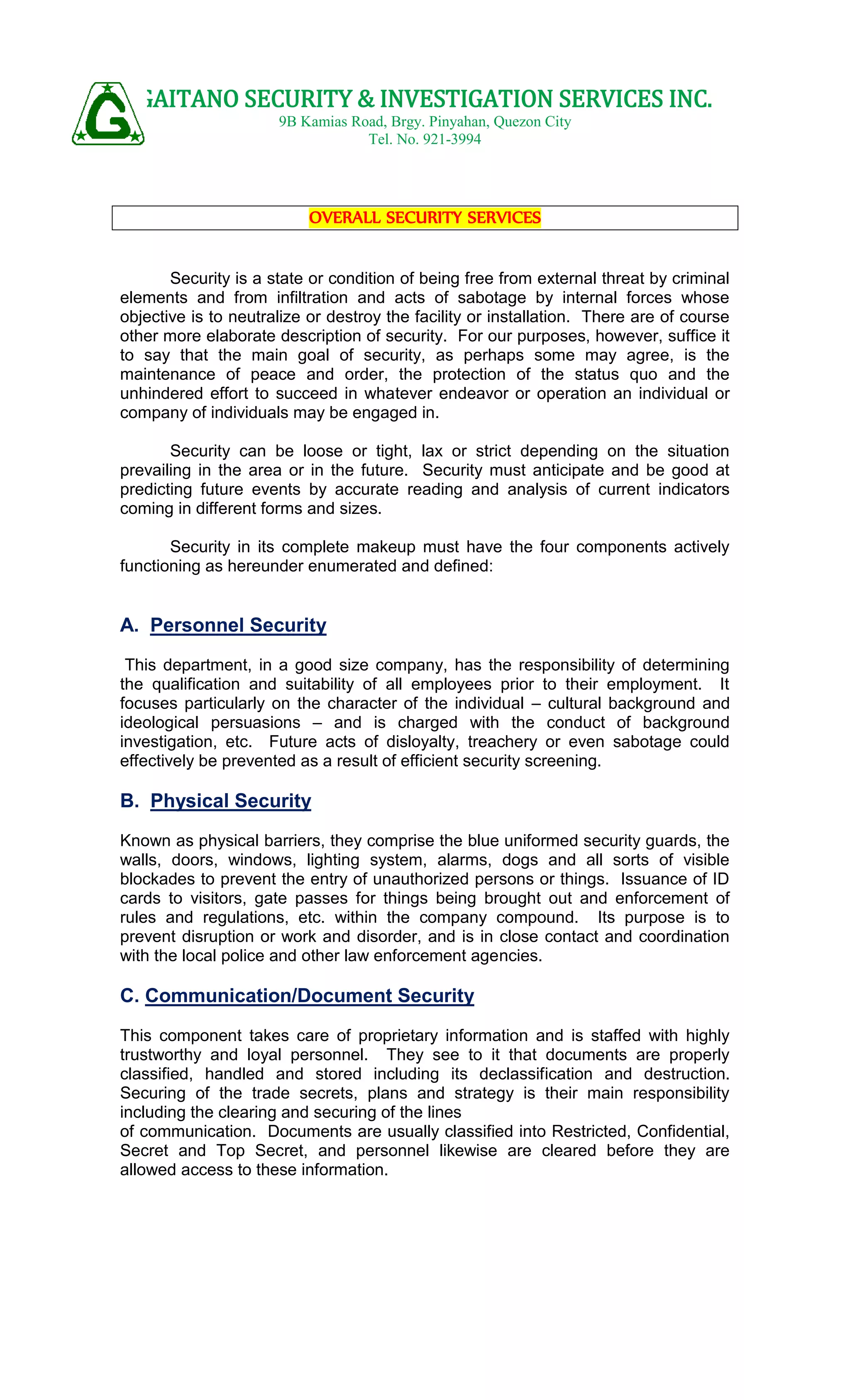 Overall Security Services | DOCX