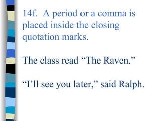 7P EOL Rules for Quotation Marks | PPT