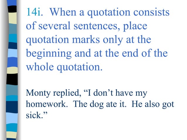 7P EOL Rules for Quotation Marks | PPT