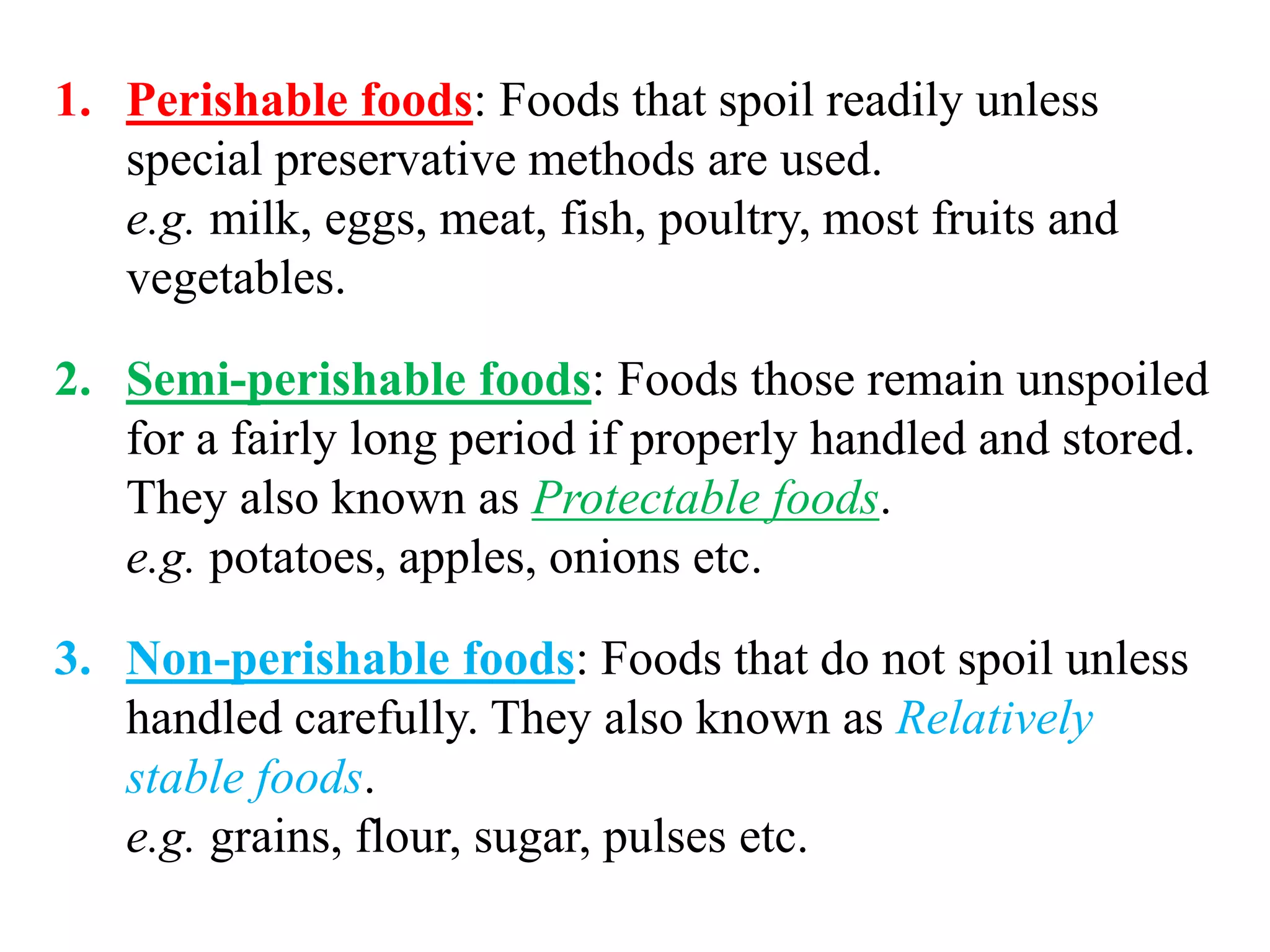 Perishable Foods.pptx | Healthy Cooking and Eating | Food & Drink