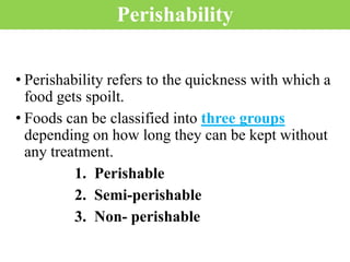 Perishable Foods.pptx | Healthy Cooking and Eating | Food & Drink