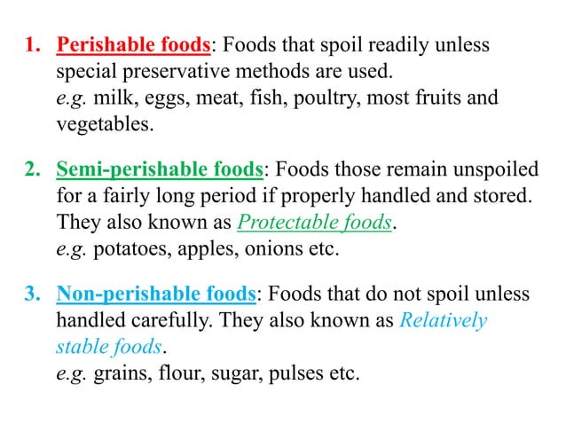 Perishable Foods.pptx | Healthy Cooking and Eating | Food & Drink