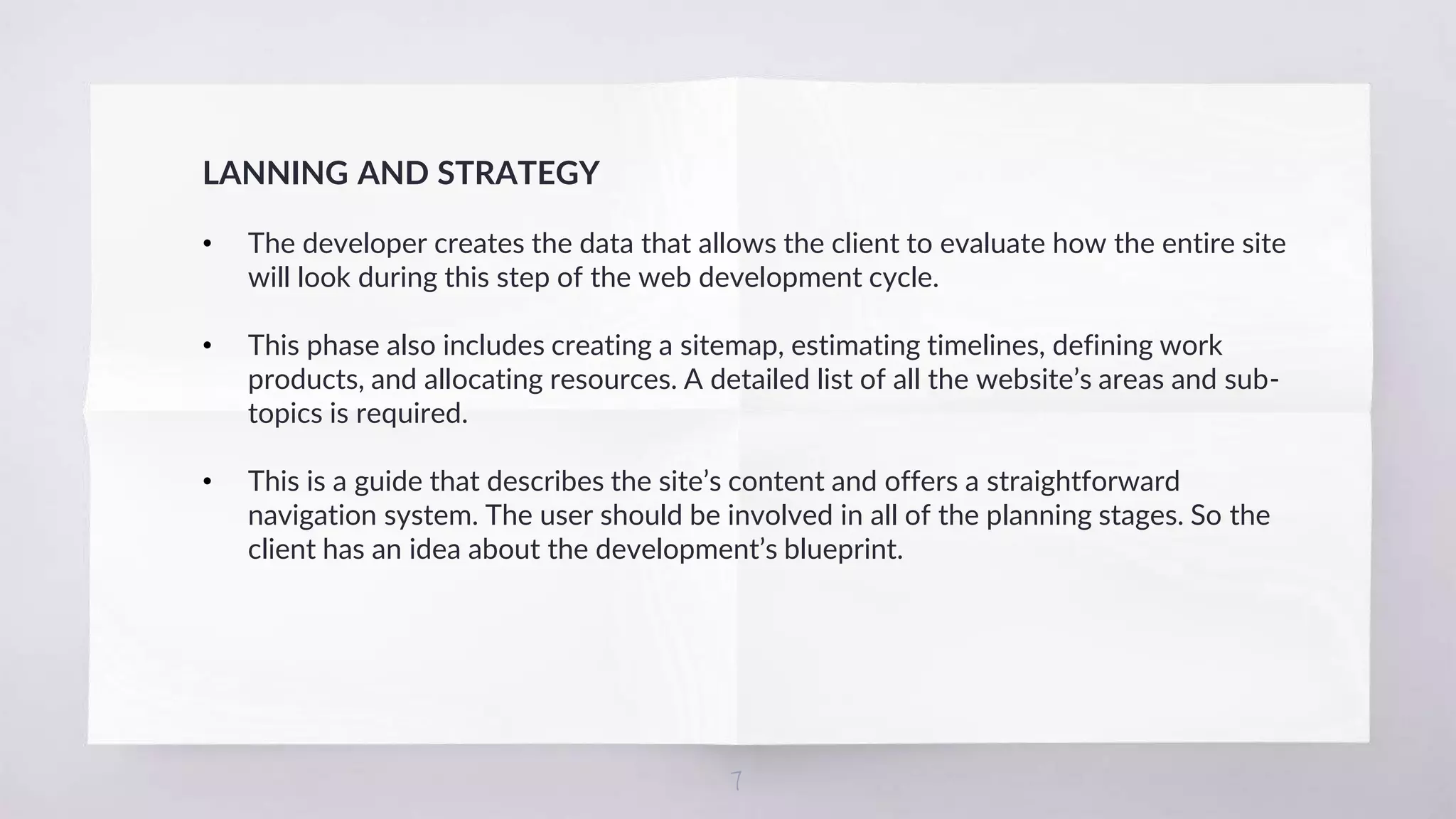7 phases of web development. | PPTX