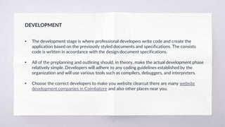 7 phases of web development. | PPTX