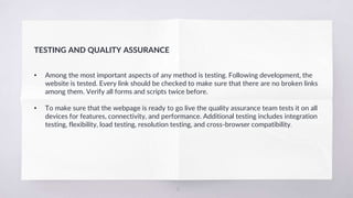 7 phases of web development. | PPTX