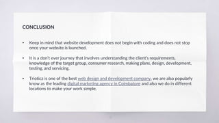 7 phases of web development. | PPTX