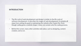 7 phases of web development. | PPTX