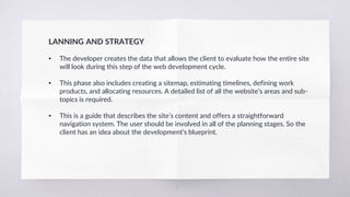7 phases of web development. | PPTX