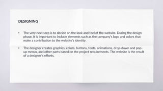 7 phases of web development. | PPTX