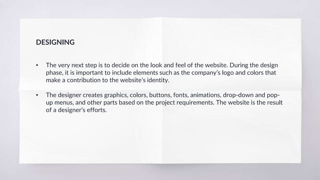 7 phases of web development. | PPTX