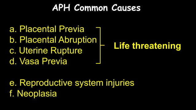 Antepartum Hemorrhage (APH) | PPTX | Pregnancy | Reproductive Health