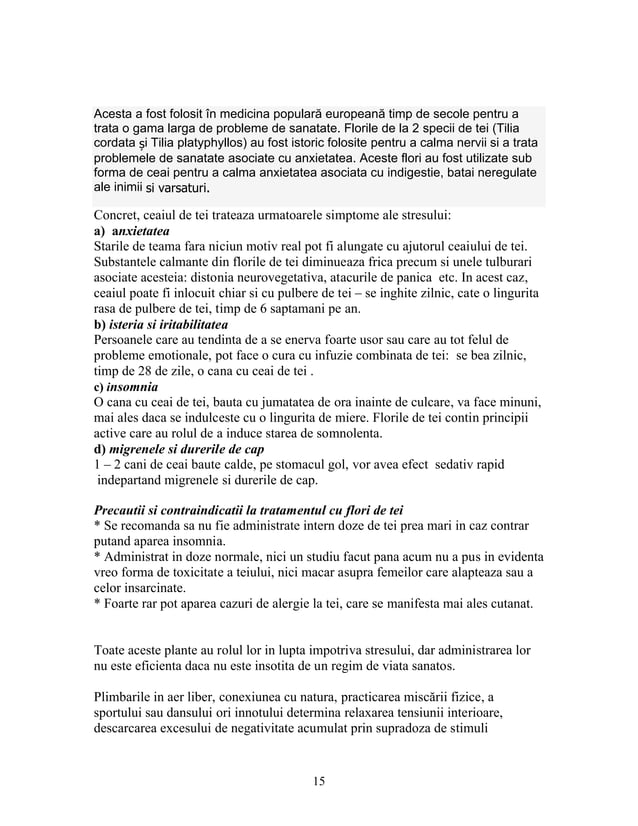 7 plante medicinale care te scapa de stres | PDF