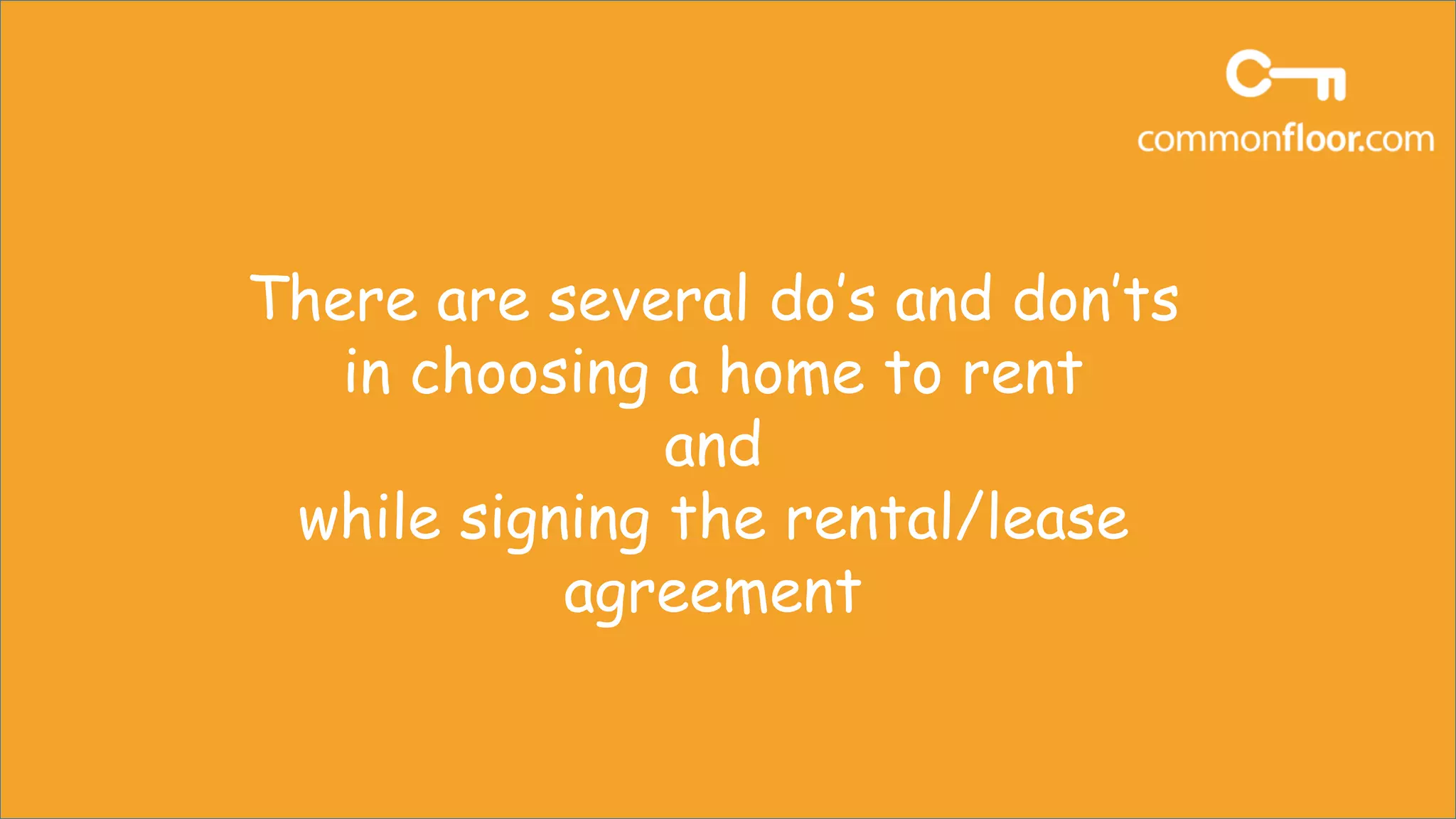 7 Point Checklist For A First Time Home Renter | PPT