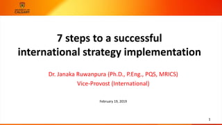 7 Steps to an international strategy implementation | PPT