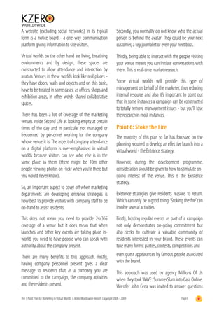 The 7 Point Plan for Marketing in Virtual Worlds | PDF