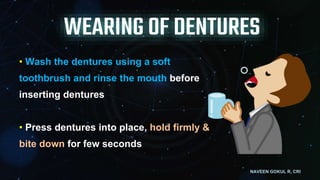 POST OPERATIVE DENTURE INSTRUCTIONS AND MANAGEMENT OF DENTURES FOR ...