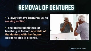 POST OPERATIVE DENTURE INSTRUCTIONS AND MANAGEMENT OF DENTURESFOR ...