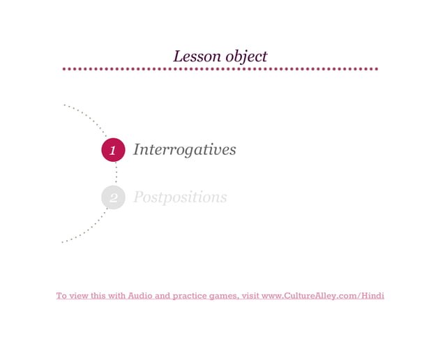 Basic Hindi | Lesson 7 | Postpositions | PPT