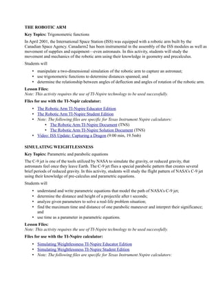 7 Precalculus STEM Lessons from NASA | PDF