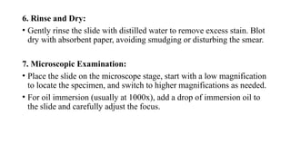 Preparation of Slide - Microbiology for Lab Technicians | PPTX