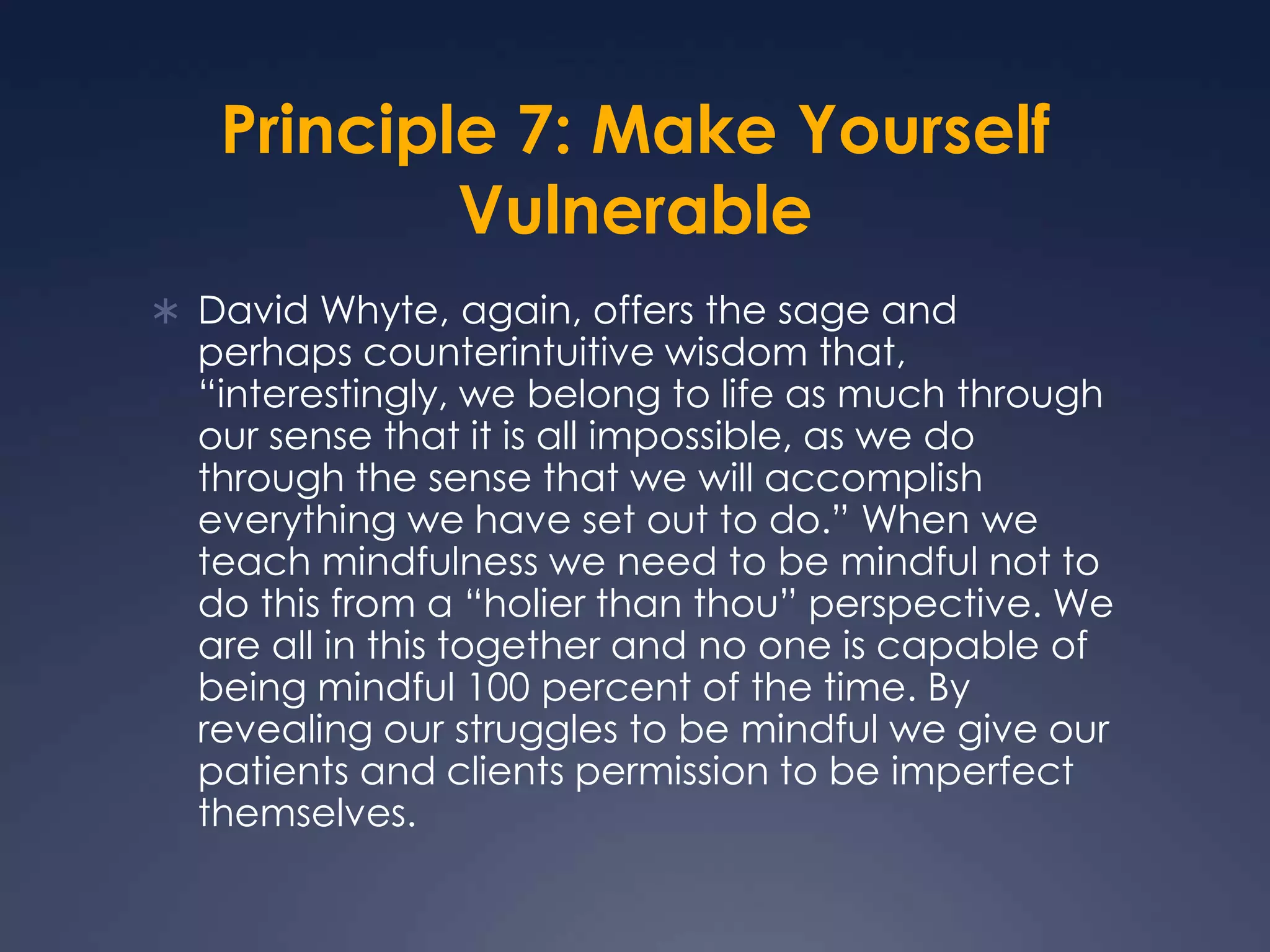 7 Principles of Mindfulness-Based Psychotherapy | PPTX