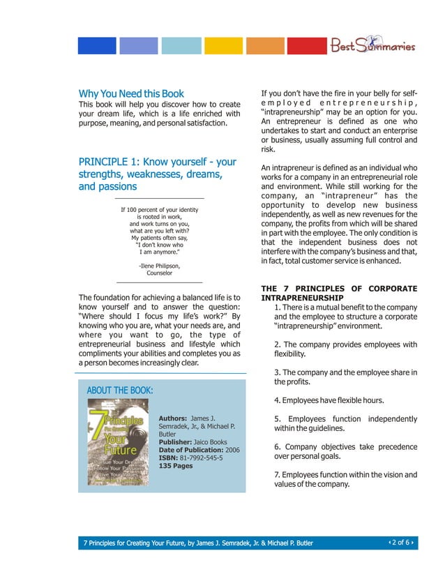 7 principles for creating your future | PDF