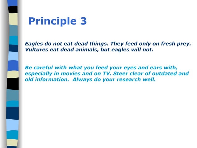 7 Principles Of An Eagle | PPS | Birds | Pets