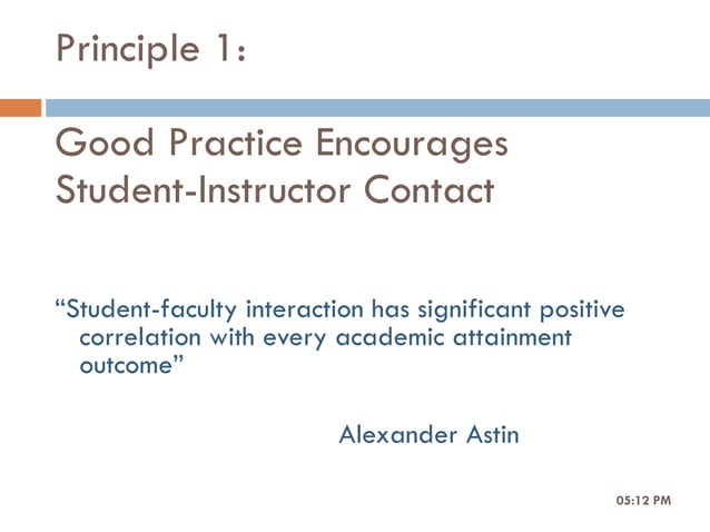7 Principles Of Good Practice | PPT
