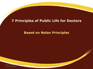 Seven Principles of Public Life for Pharma Leaders | PPSX