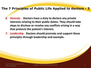 Seven Principles of Public Life for Pharma Leaders | PPSX