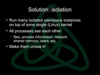 Seven problems of Linux containers | PPT
