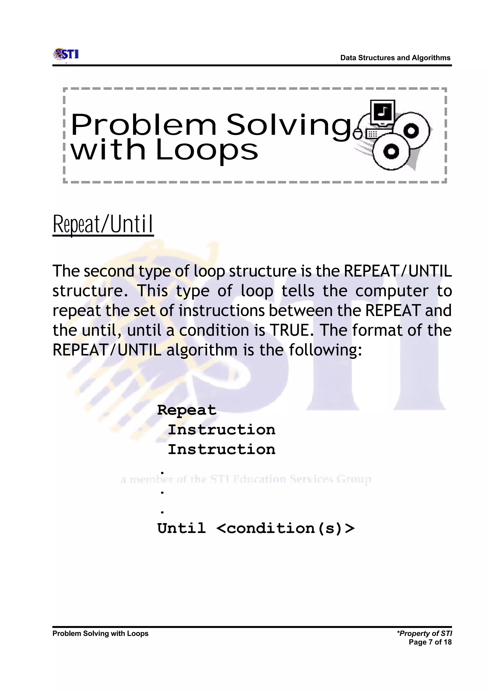 7 problem solving with loops | PDF