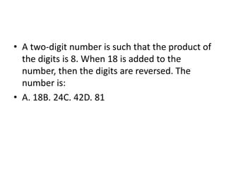 7 problesm on numbers | PPT