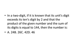 7 problesm on numbers | PPT