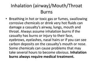 7 provide first aid burns | PPTX