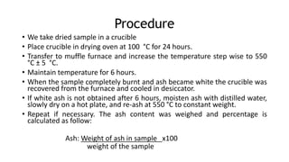 7 Proximate analysis.pptxbiochemistryyyy | PPTX