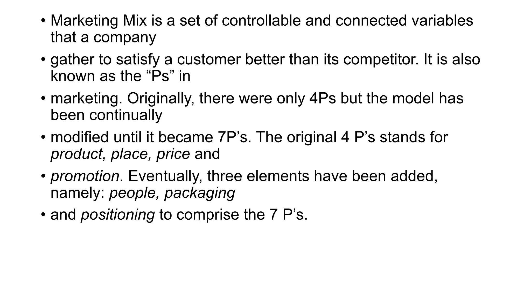 7 P’s of Marketing Product,Price,Place,Promotion | PPTX