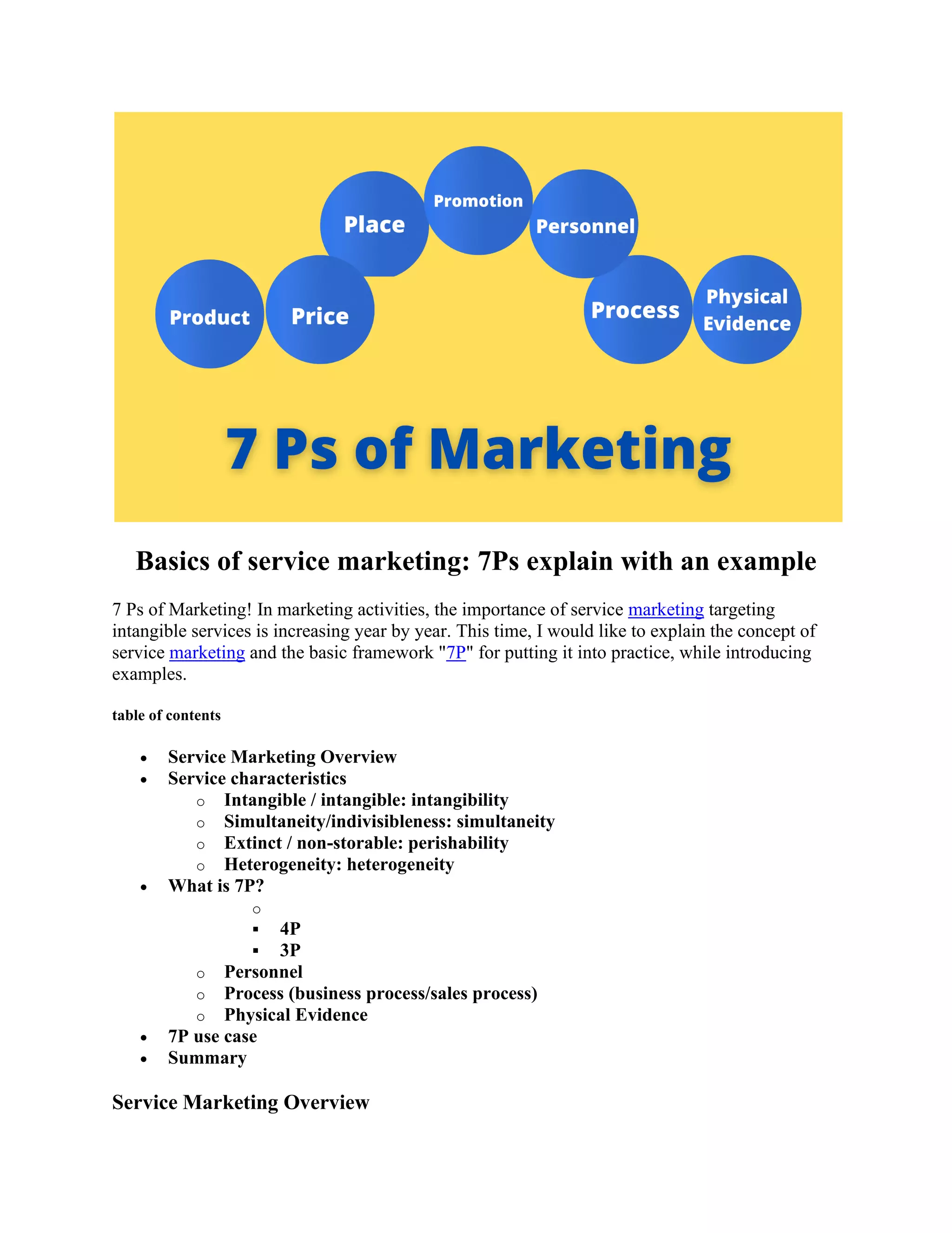 7 Ps of Marketing | 7Ps explain with an example | PDF