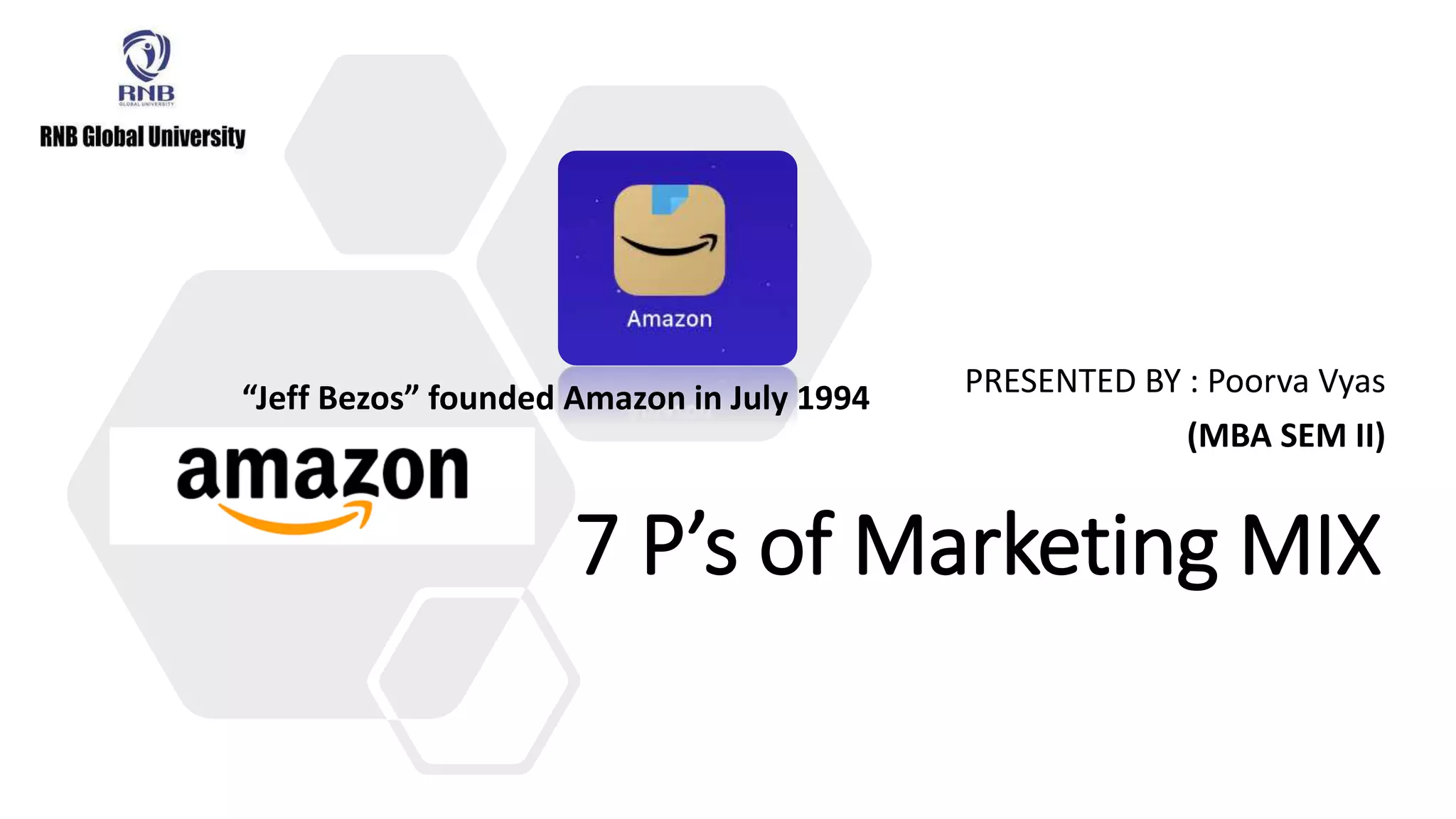 7 p's of marketing (amazon) | PPTX