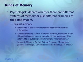 Psych 200 Memory | PPTX